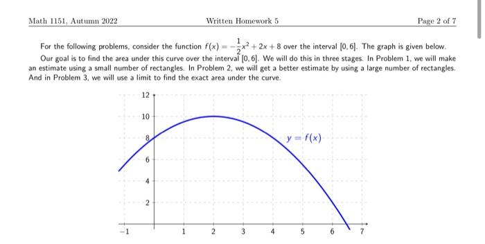 Solved Problem 3: Finding the Exact Area Under the Curve ( | Chegg.com