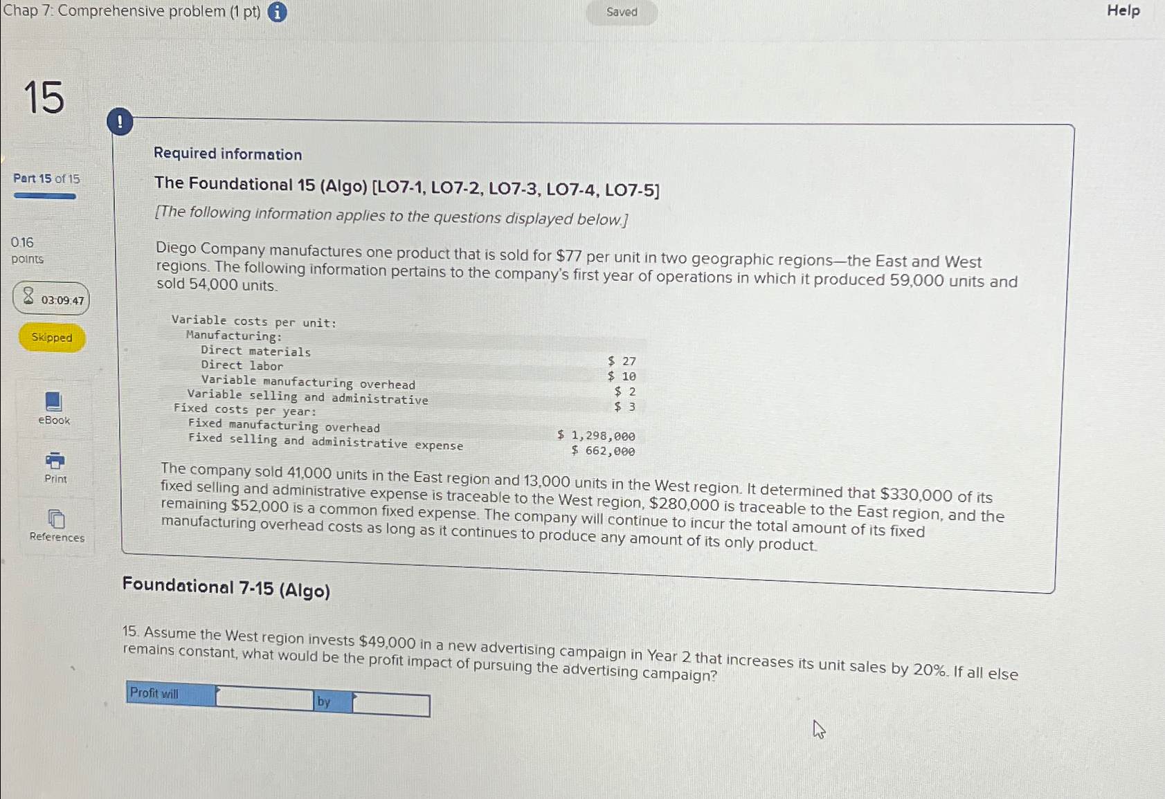 Solved Chap 7: Comprehensive problem (1 ﻿pt) | Chegg.com