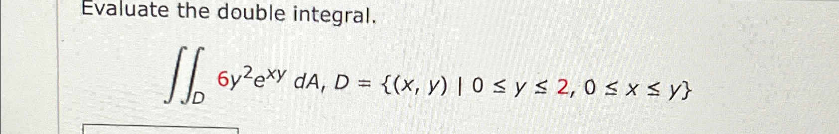 Solved Evaluate the double | Chegg.com