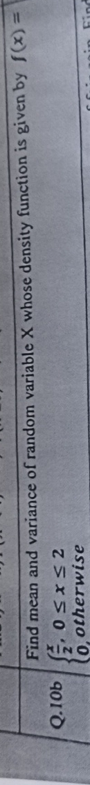 Solved Find mean and variance of random variable x ﻿whose | Chegg.com