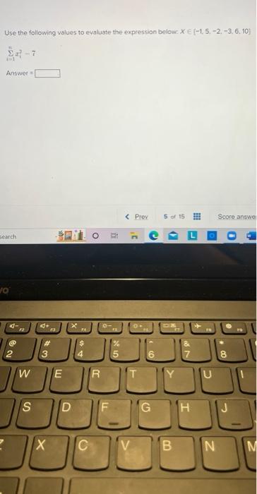Solved Use the following values to evaluate the expression | Chegg.com