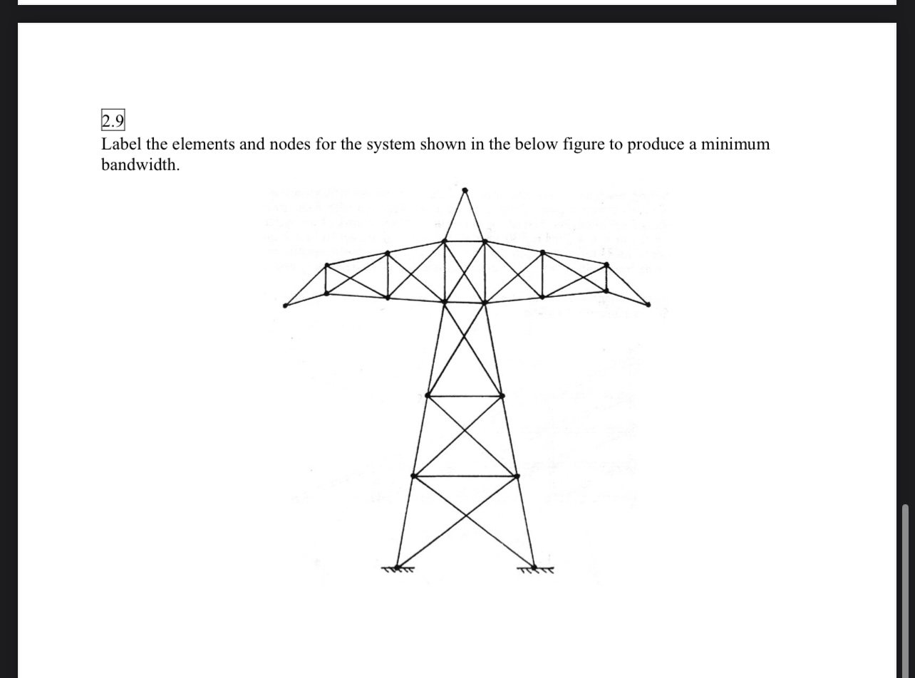 2.9Label the elements and nodes for the system shown | Chegg.com