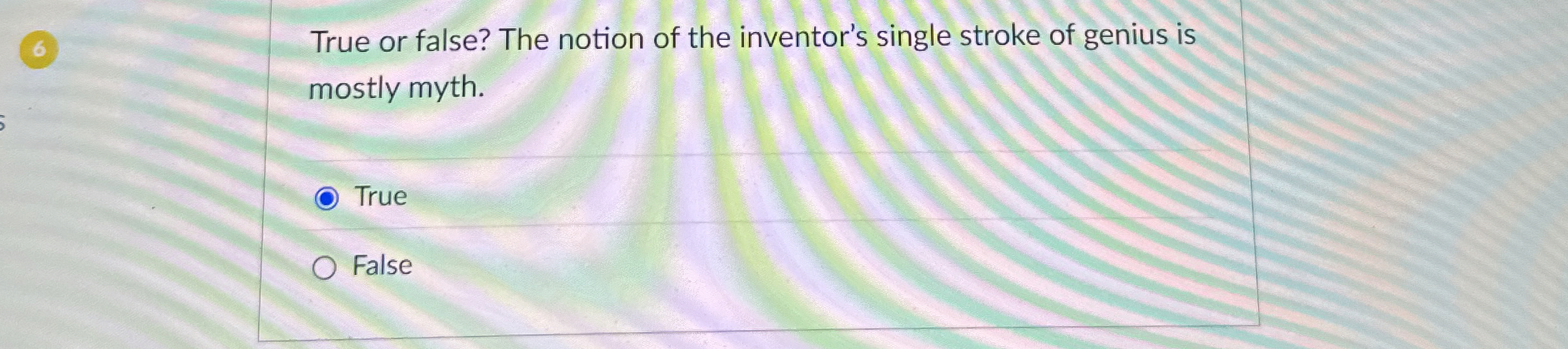 Solved True or false? The notion of the inventor's single | Chegg.com
