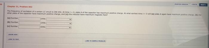 Solved Chapter 31, Problem os In an oscillating LC circult, | Chegg.com