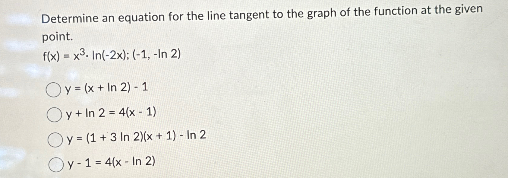 Solved Determine an equation for the line tangent to the | Chegg.com
