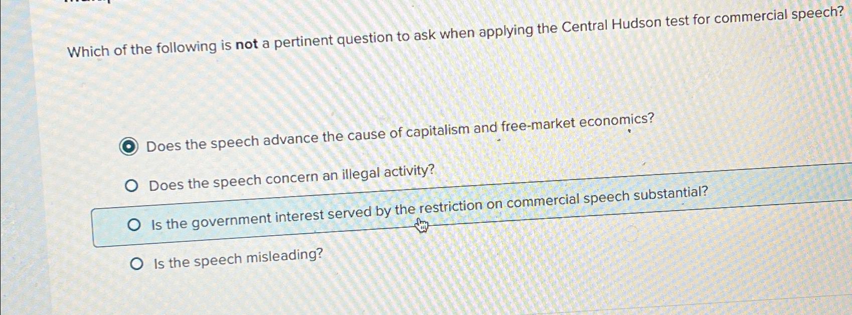 Solved Which of the following is not a pertinent question to | Chegg.com