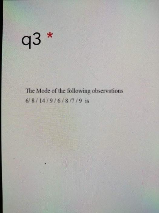 Solved * 94 Consider the following observations | Chegg.com