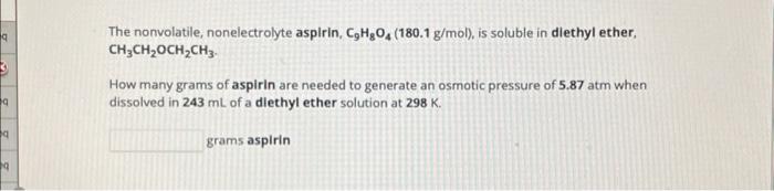 Solved The nonvolatile, nonelectrolyte DDT, C14H9Cl5(354.5 | Chegg.com