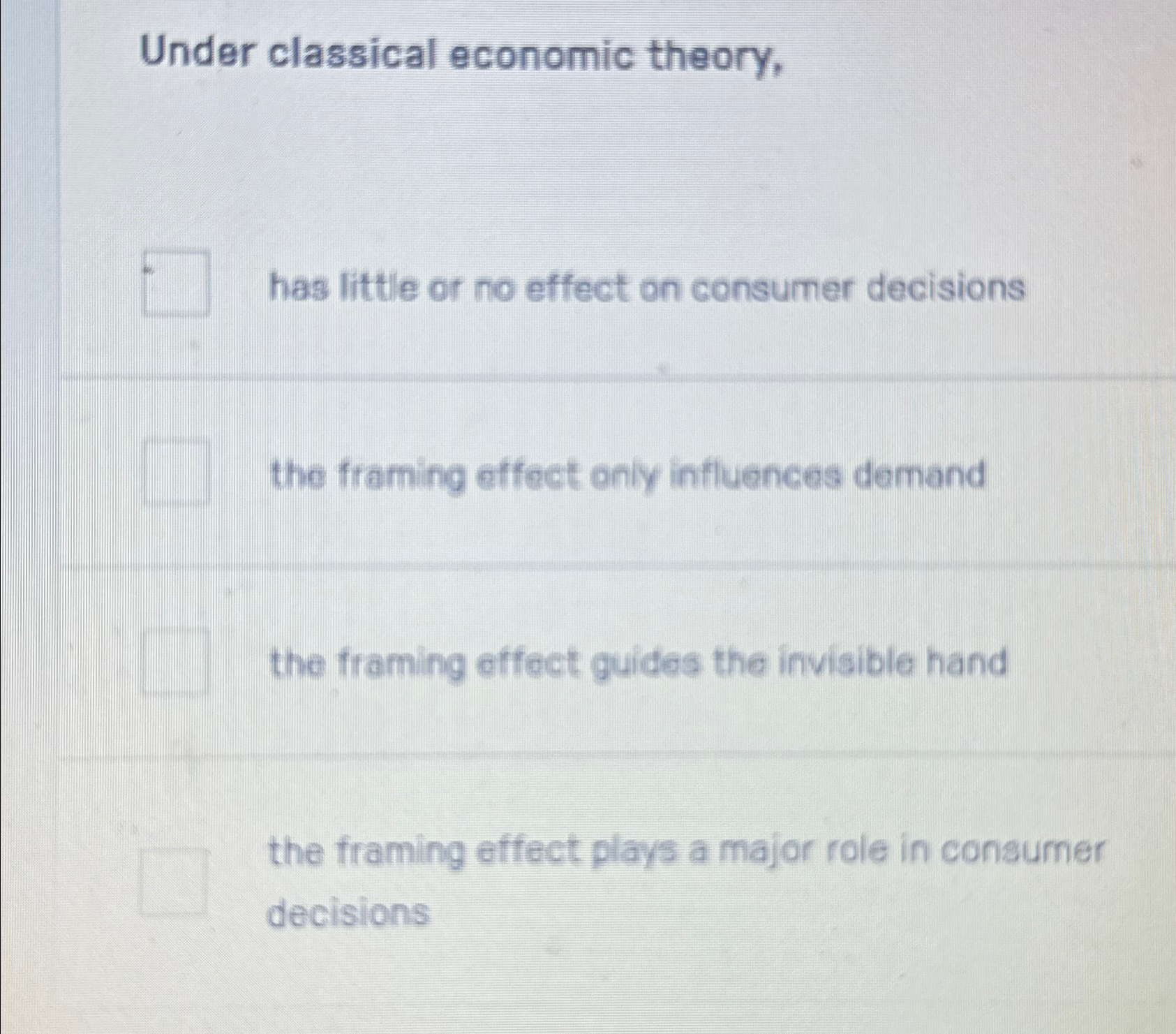 Solved Under classical economic theory,has little or no | Chegg.com