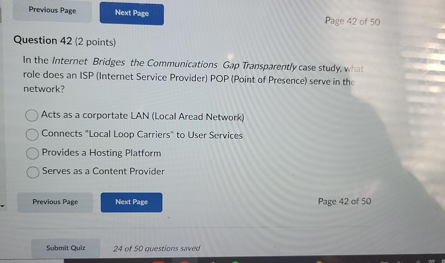 Solved In the Internet Bridges the Communications Gap | Chegg.com
