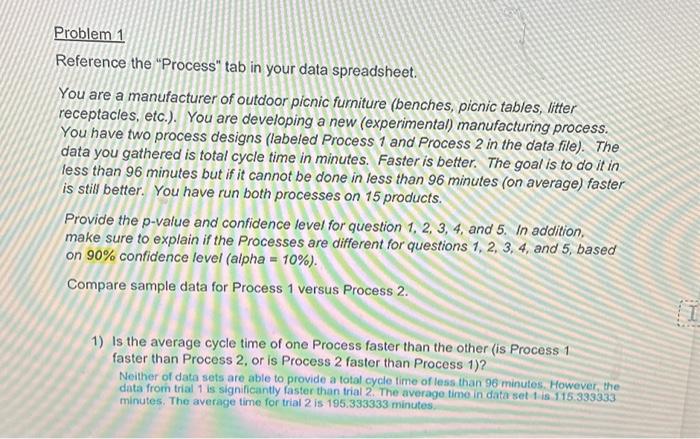 5) Analyze whether the cycle time for the two | Chegg.com