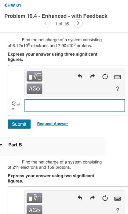 Solved Find the net charge of a system consisting of | Chegg.com
