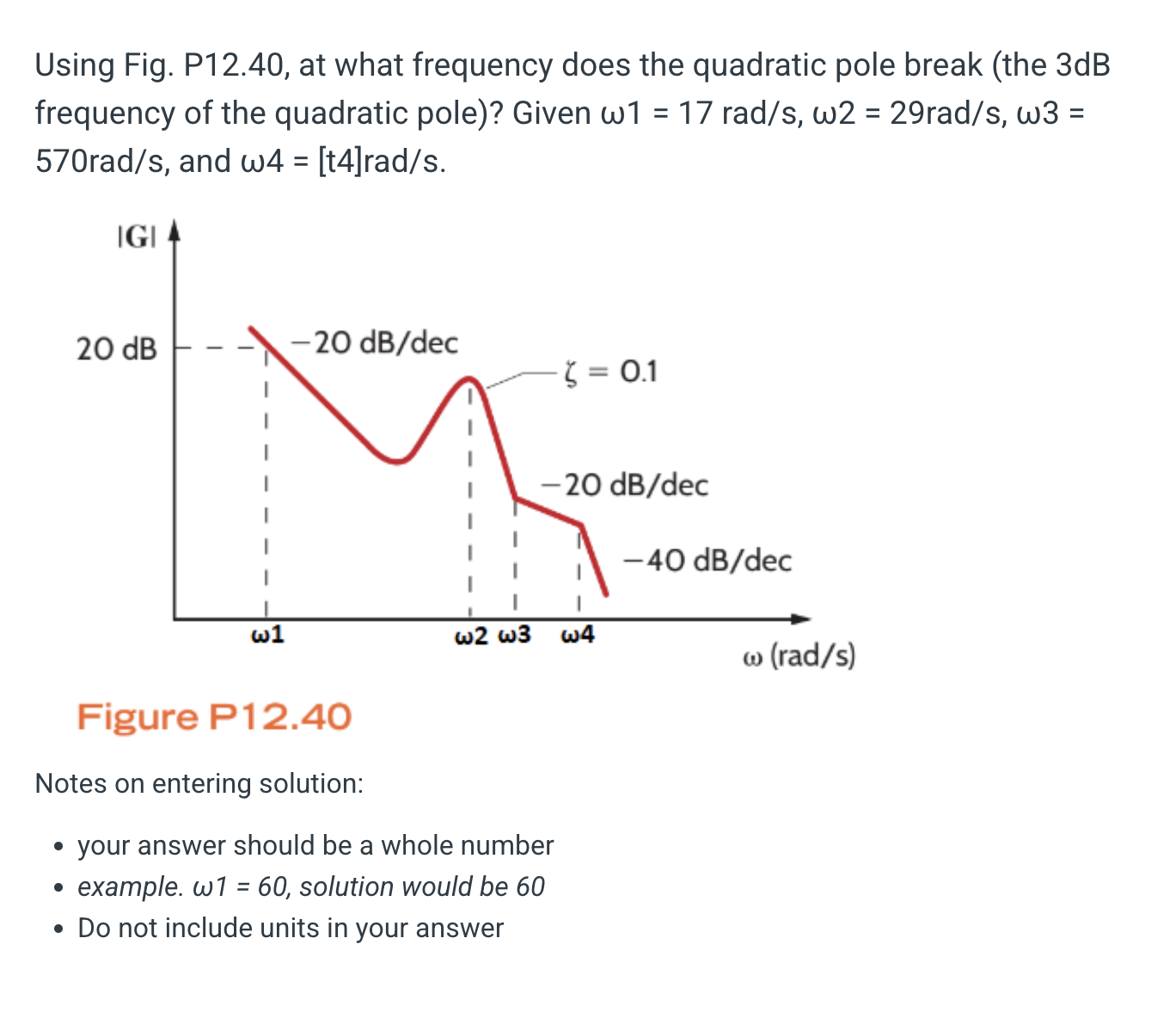 Solved Using Fig. P12.40, at ﻿what frequency does the | Chegg.com