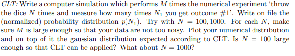 Solved write in matlab codes: CLT ﻿: Write a computer | Chegg.com