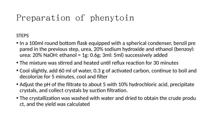 Solved Experiment 1 Preparation of Phenytoin Purpose Learn | Chegg.com