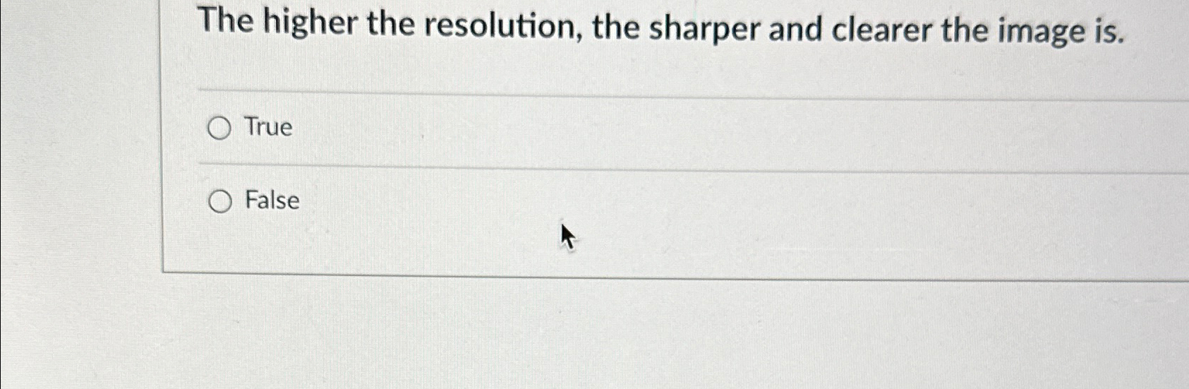 Solved The higher the resolution, the sharper and clearer | Chegg.com