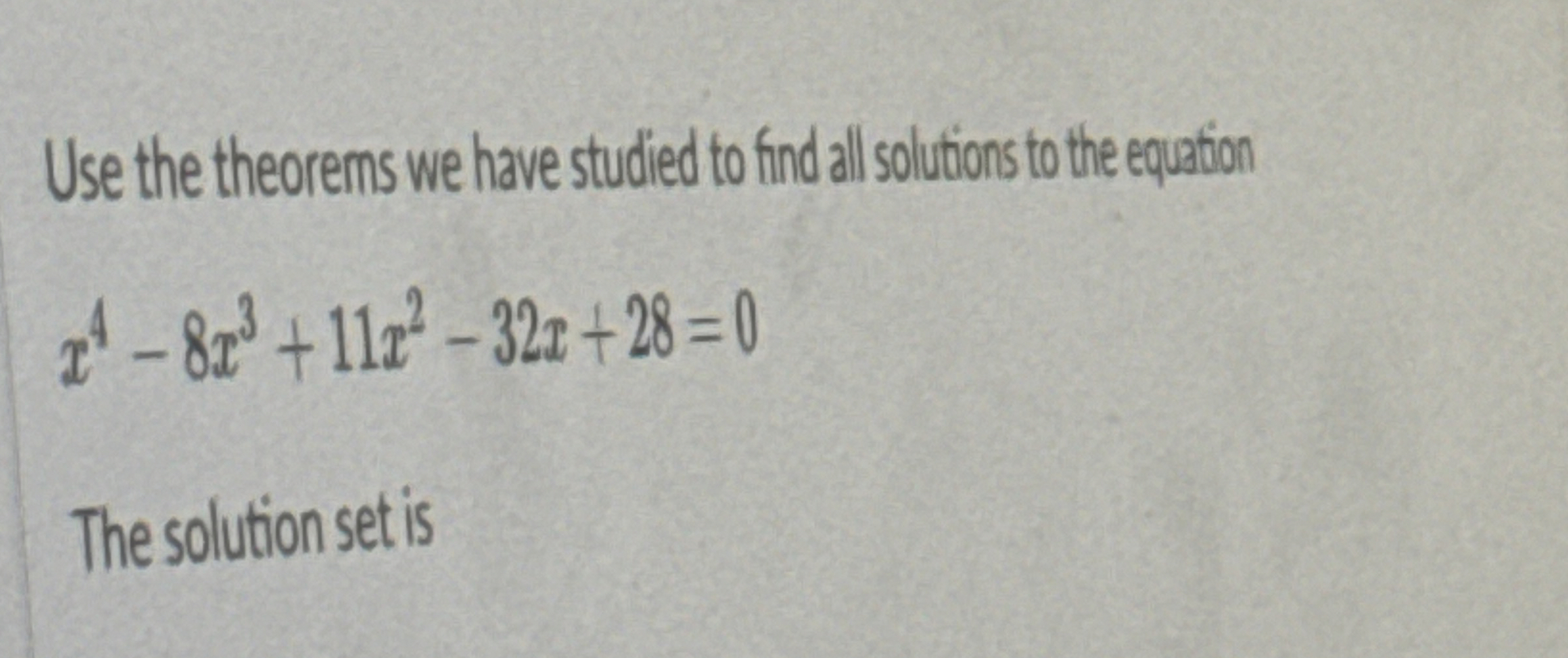 Solved Use the theorems we have sudied to find all solutions | Chegg.com