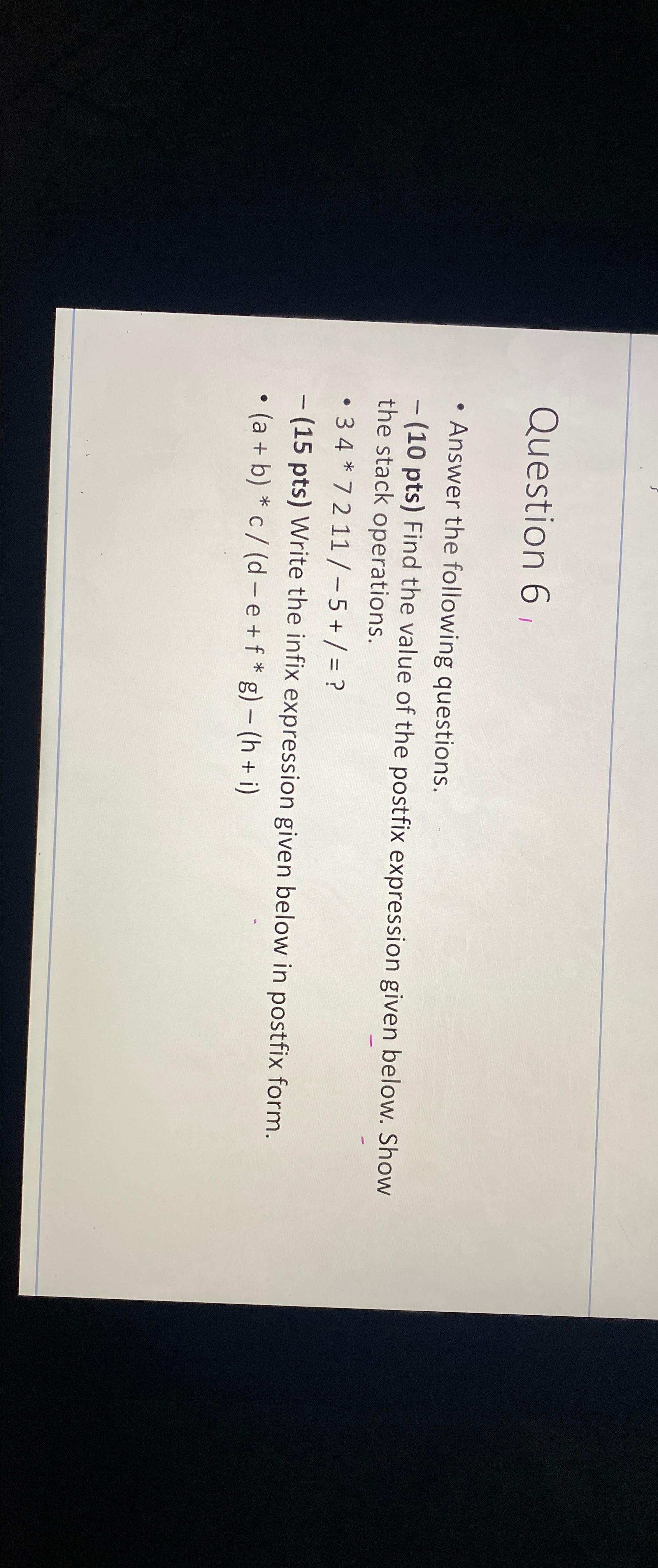 Solved Question 6 ,Answer the following questions.(10 ﻿pts) | Chegg.com