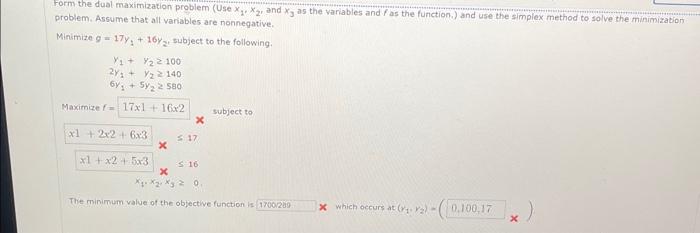 Solved Form the dual maximization problem (Use x1,x2, and x3 | Chegg.com