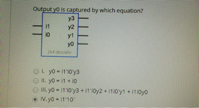 Solved Output yo is captured by which equation? y3 y2 10 y1 | Chegg.com