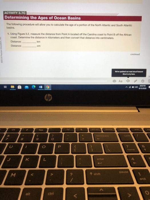 ACTIVITY 3.70 Determining the Ages of Ocean Basins | Chegg.com