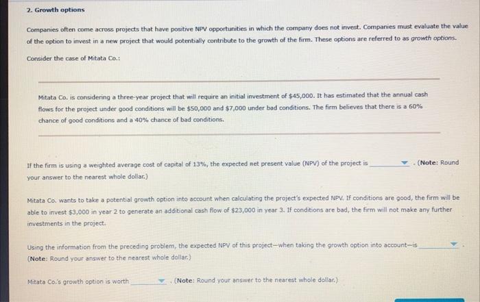Solved Componies often come across projects that have | Chegg.com