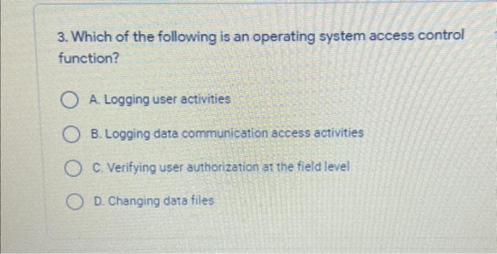 Solved 3. Which of the following is an operating system | Chegg.com