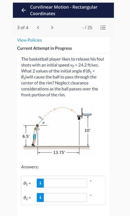 Solved Curvilinear Motion - Rectangular Coordinates 3 of 4