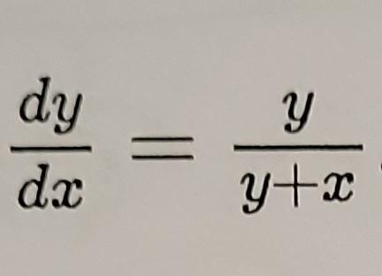 Solved dxdy=y+xy | Chegg.com