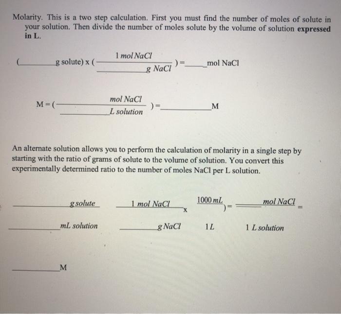 Solved Initial Volume of NaCl solution in cylinder, (mL) | Chegg.com