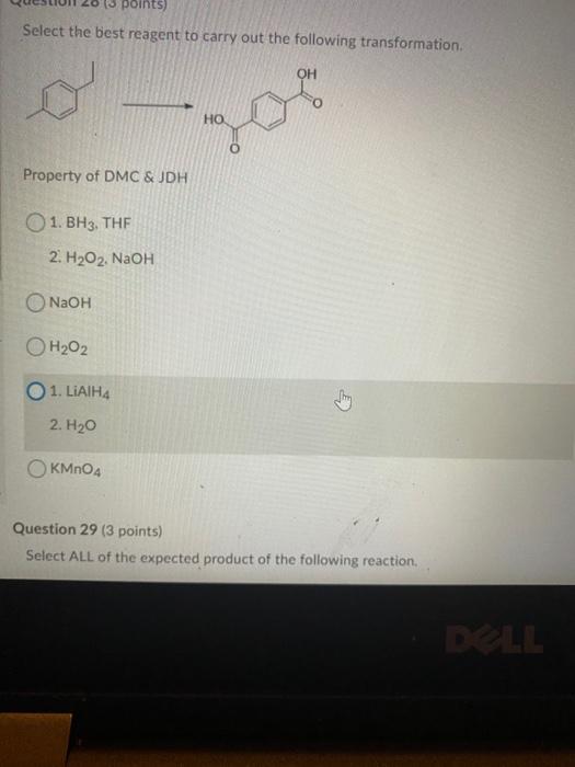 Solved Select all of the expected products in the reaction | Chegg.com