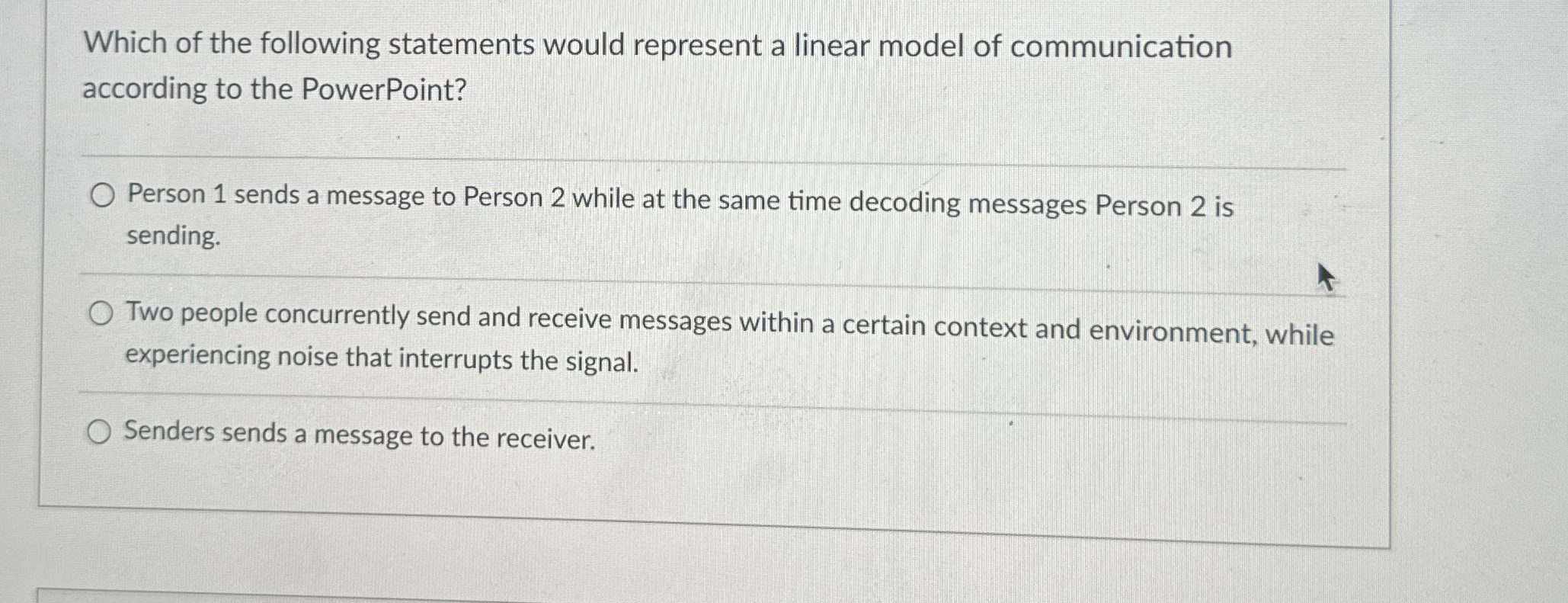 Solved Which of the following statements would represent a | Chegg.com