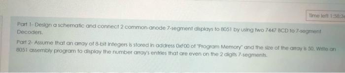 Solved Part 1- Design a schematic and connect 2 common-anode | Chegg.com
