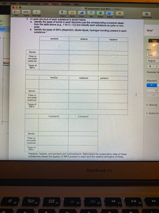 Solved Edit Insert Format Arrange View Share Window Help 1R | Chegg.com