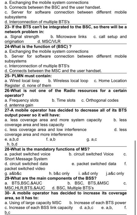 solve this msq exam and say why the answer you have | Chegg.com