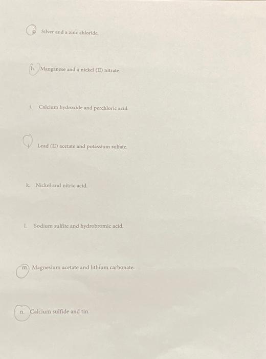 Solved Predict the products, write the balanced molecular | Chegg.com
