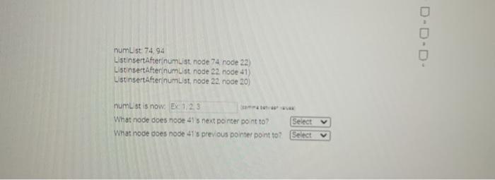 Solved D-D-D numList: 74.94 Listinsert Afternumlist node 74. | Chegg.com