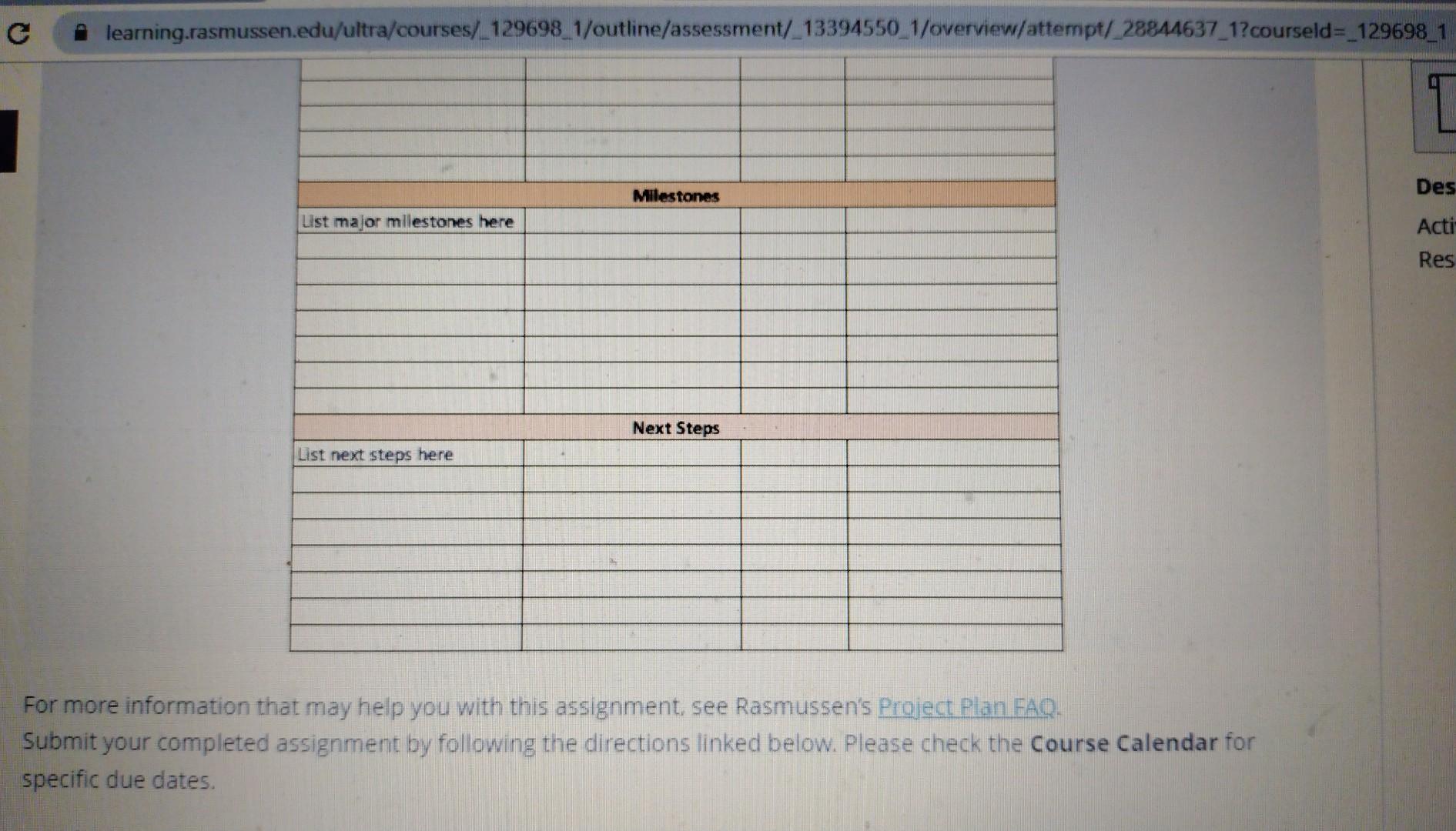 Solved For this assignment, create a project management | Chegg.com