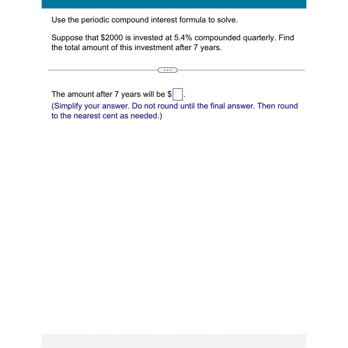 Solved Use the periodic compound interest formula to | Chegg.com