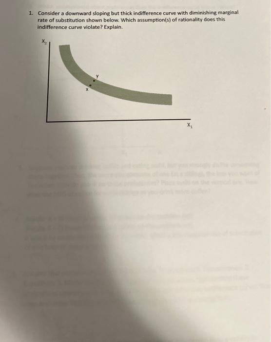 Solved 1. Consider a downward sloping but thick indifference | Chegg.com
