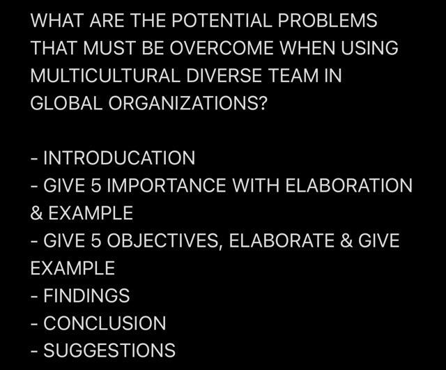 Solved WHAT ARE THE POTENTIAL PROBLEMS THAT MUST BE OVERCOME | Chegg.com