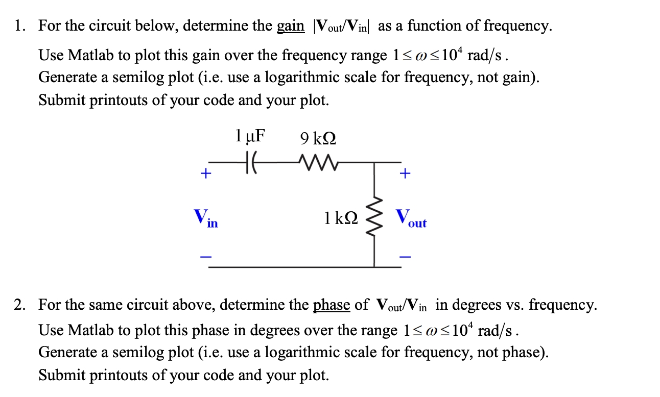 Solved For the circuit below, determine the gain | Chegg.com