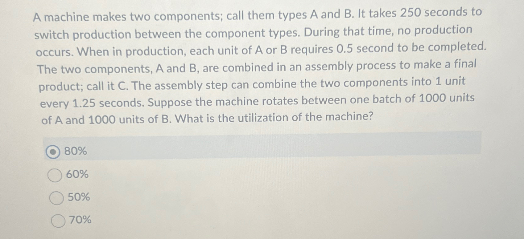 A machine makes two components; call them types A and | Chegg.com
