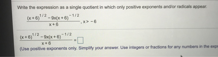 Solved Write the expression as a single quotient in which | Chegg.com