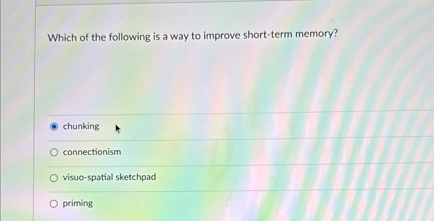 Solved Which of the following is a way to improve short-term | Chegg.com