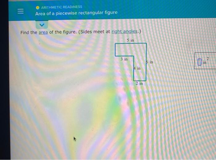 Solved ARITHMETIC READINESS Area of a piecewise rectangular | Chegg.com