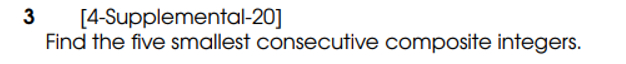 Solved 3 [4-Supplemental-20]Find the five smallest | Chegg.com