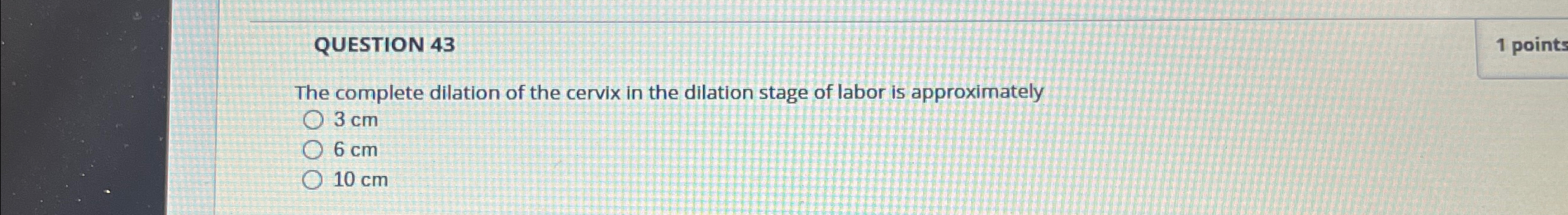 Solved QUESTION 431 ﻿pointsThe complete dilation of the | Chegg.com