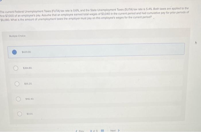 Solved he current Federal Unemployment Taxes (FUTA) tax rate | Chegg.com