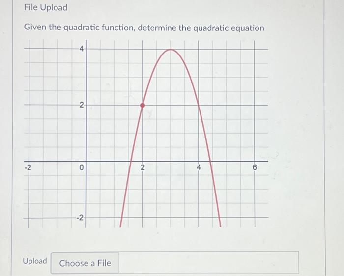 Solved File Upload Given the quadratic function, determine | Chegg.com